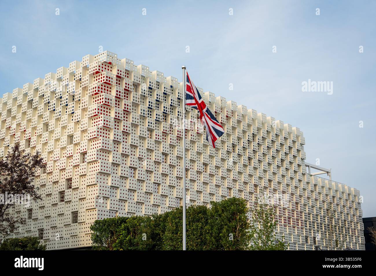 Osaka, Japan - April 30 2025 : The UK Pavilion, inspired by building ...