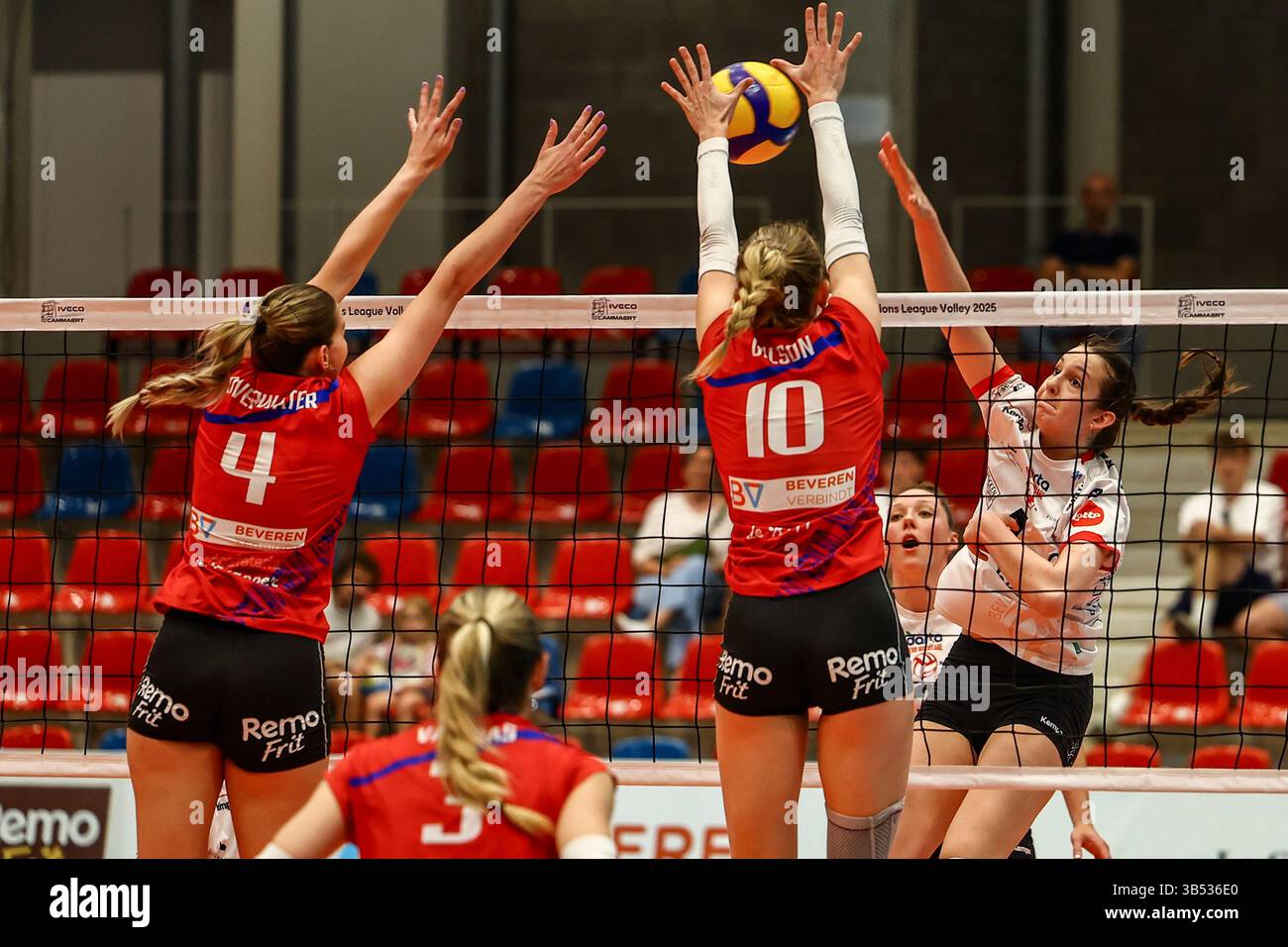 Beveren, Belgium. 01st May, 2025. Roeselare's Tea Radovic, Asterix's ...