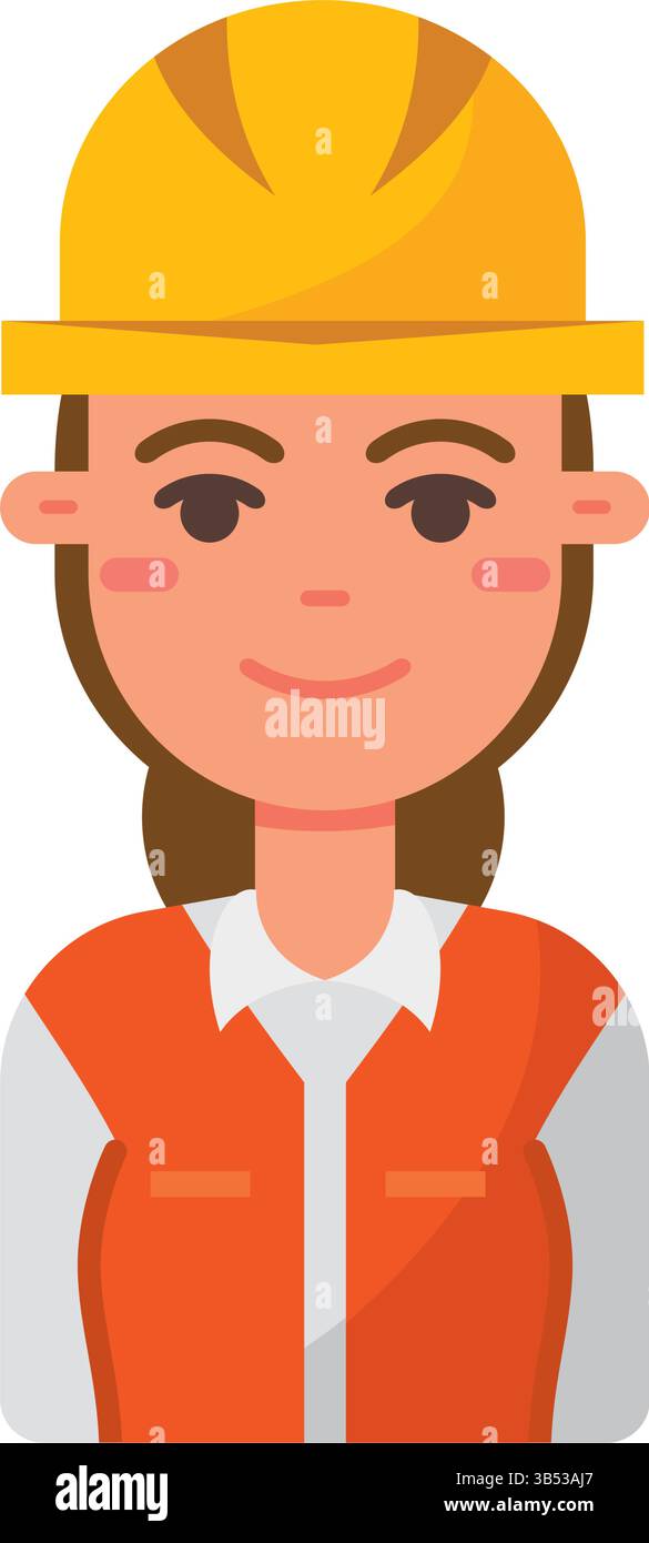 Female construction worker. Vector illustration Stock Vector Image & Art - Alamy