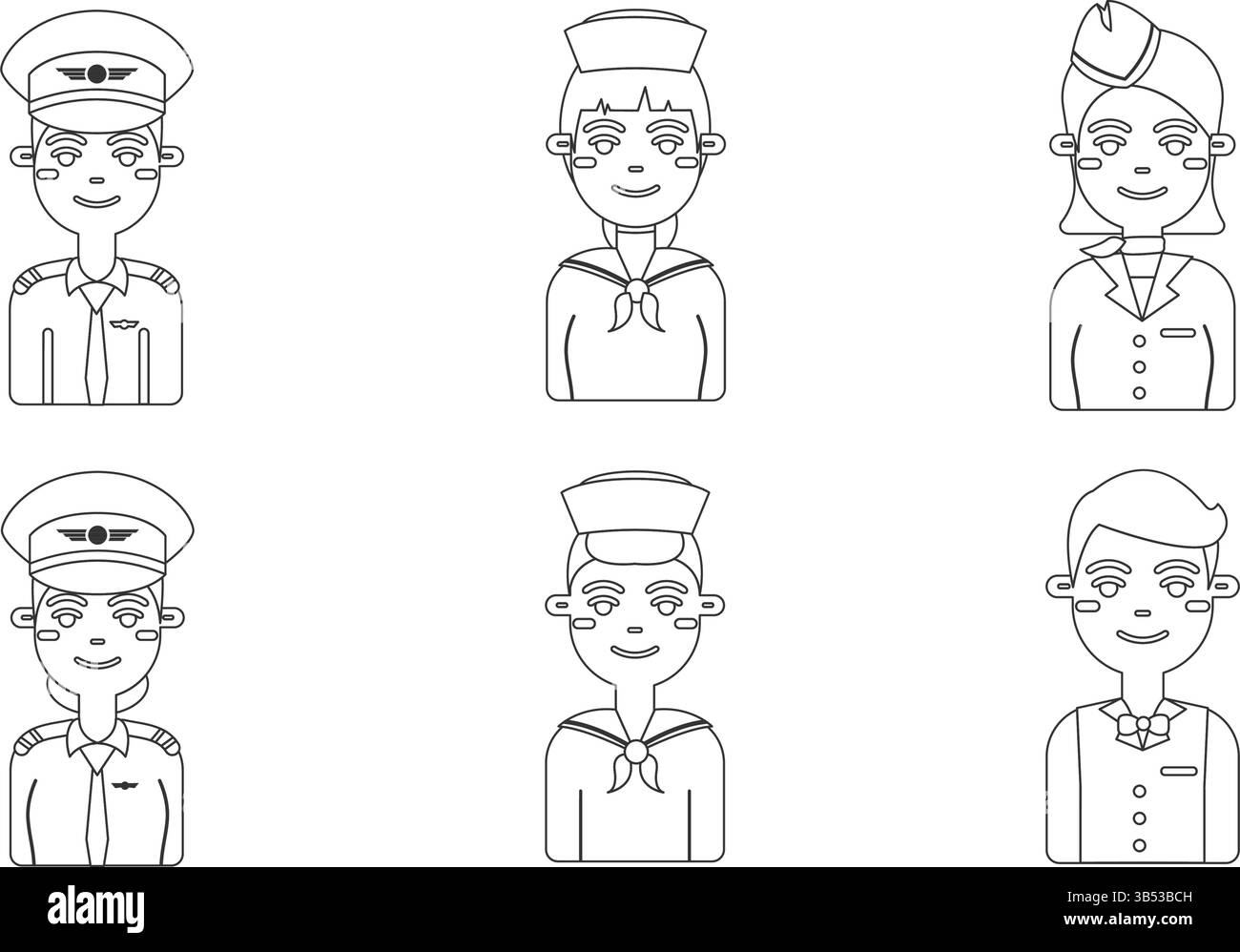 Cartoon professions set. Vector illustration Stock Vector Image & Art ...