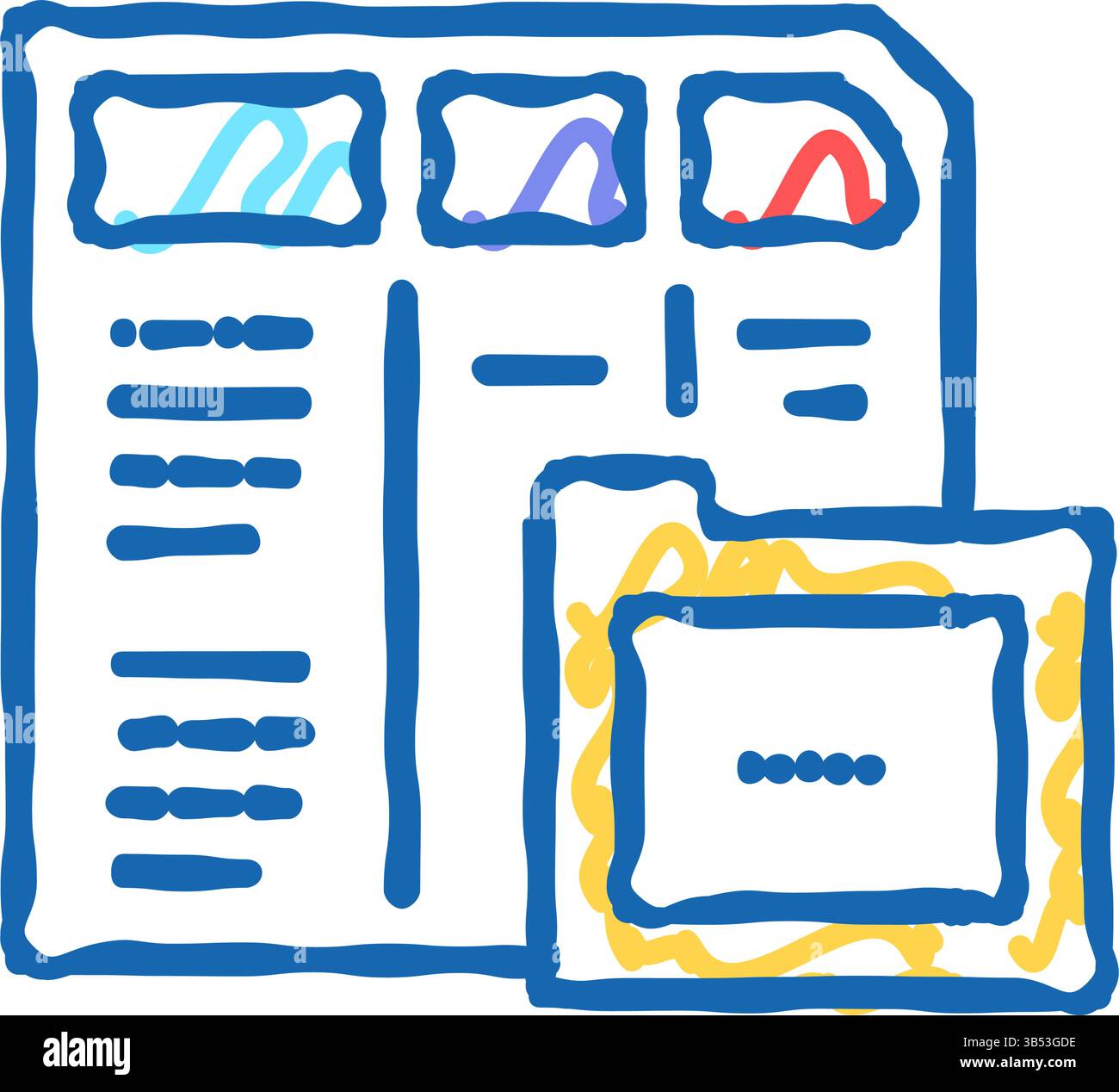 market rate infographic icon doodle illustration Stock Vector Image ...