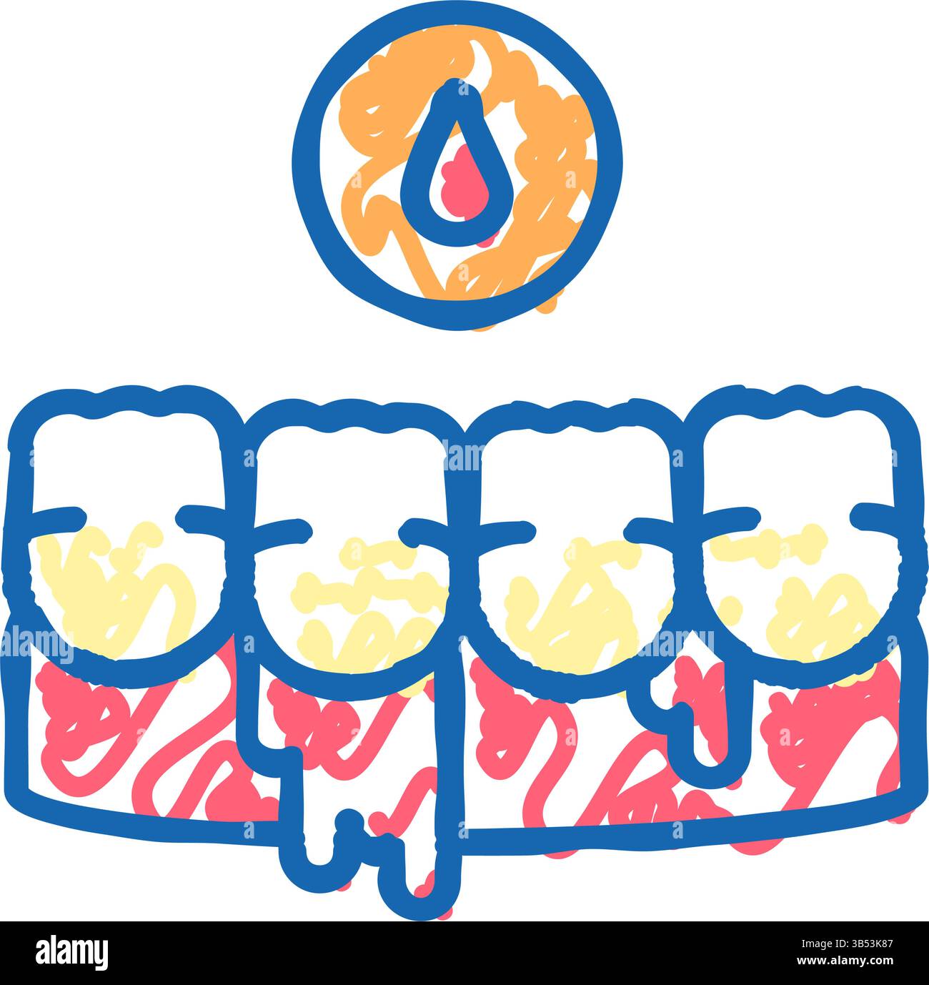 bleeding gums icon doodle illustration Stock Vector Image & Art - Alamy