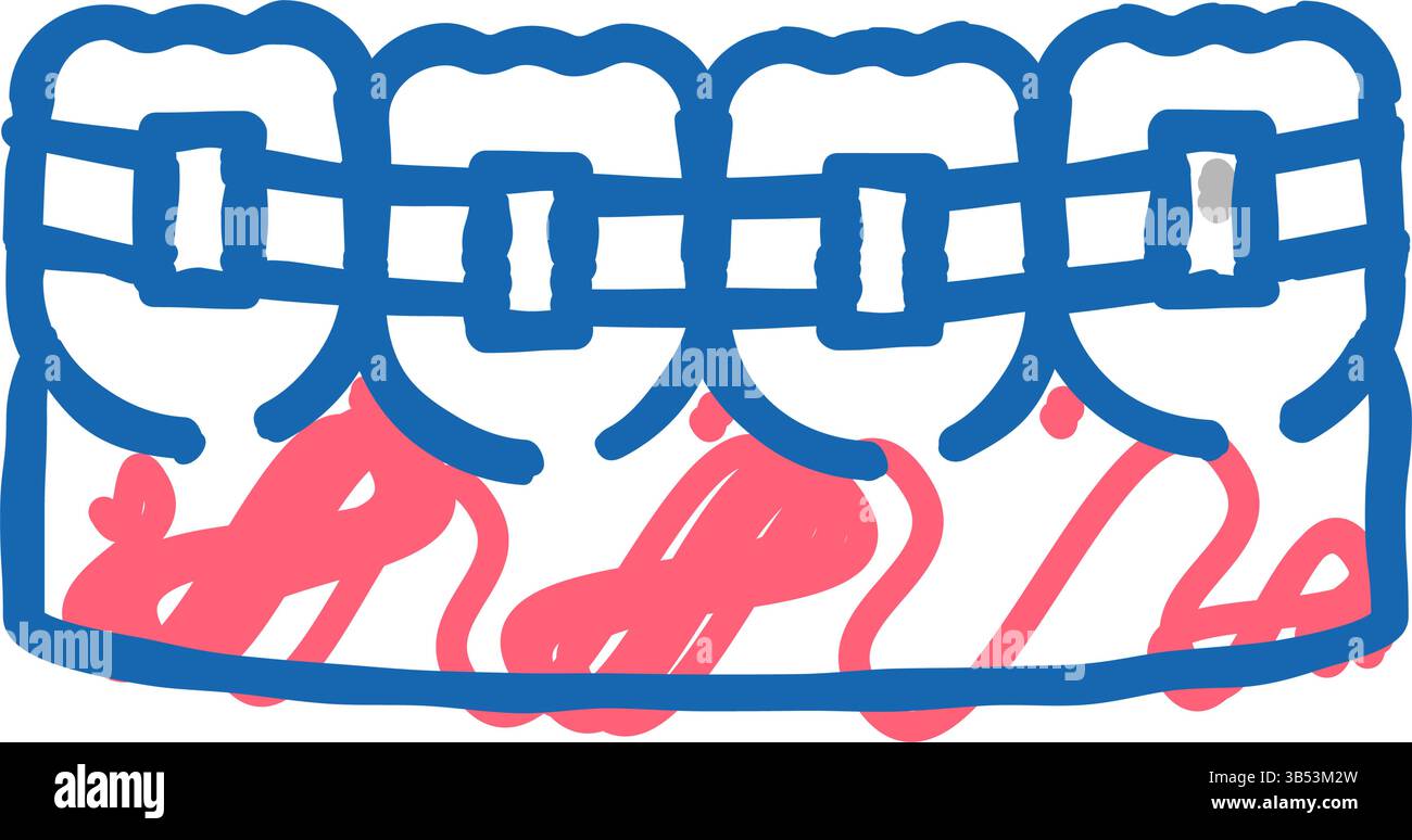 teeth braces icon doodle illustration Stock Vector Image & Art - Alamy