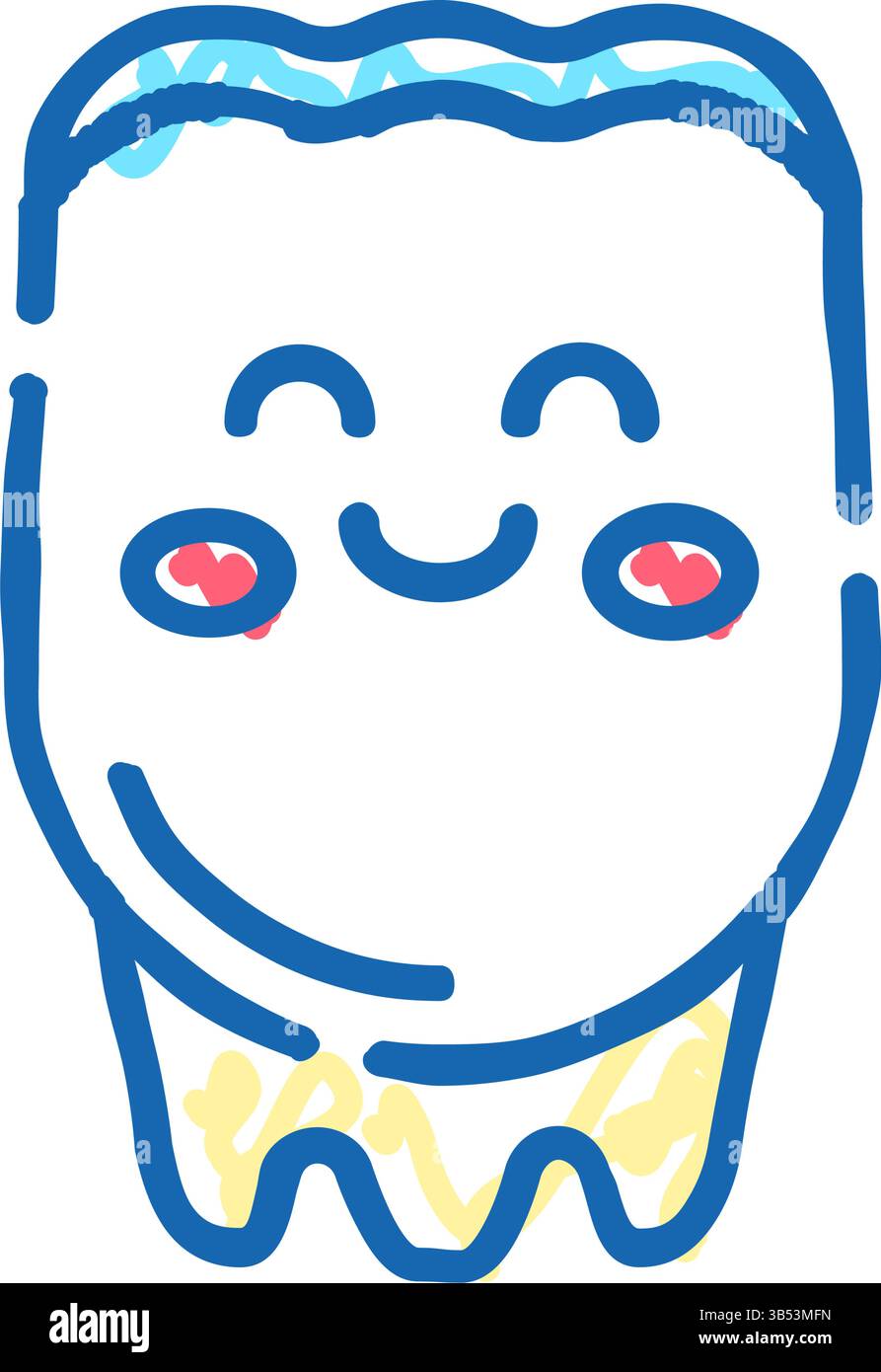 happy tooth icon doodle illustration Stock Vector Image & Art - Alamy