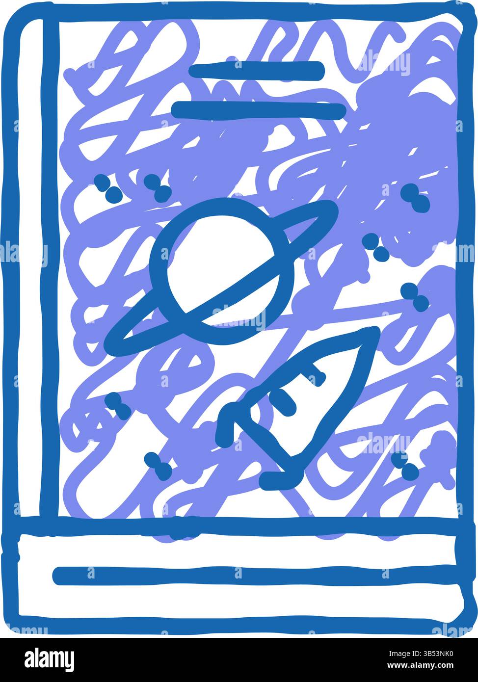 science fiction genre icon doodle illustration Stock Vector Image & Art ...