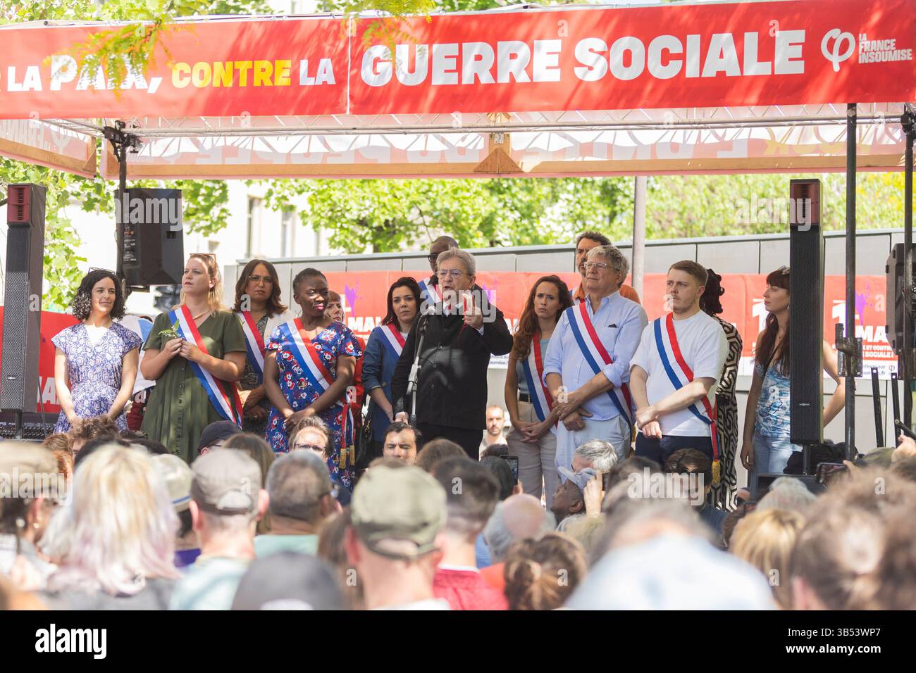 Paris, France. 01st May, 2025. Jean Luc Melenchon, creator of France ...