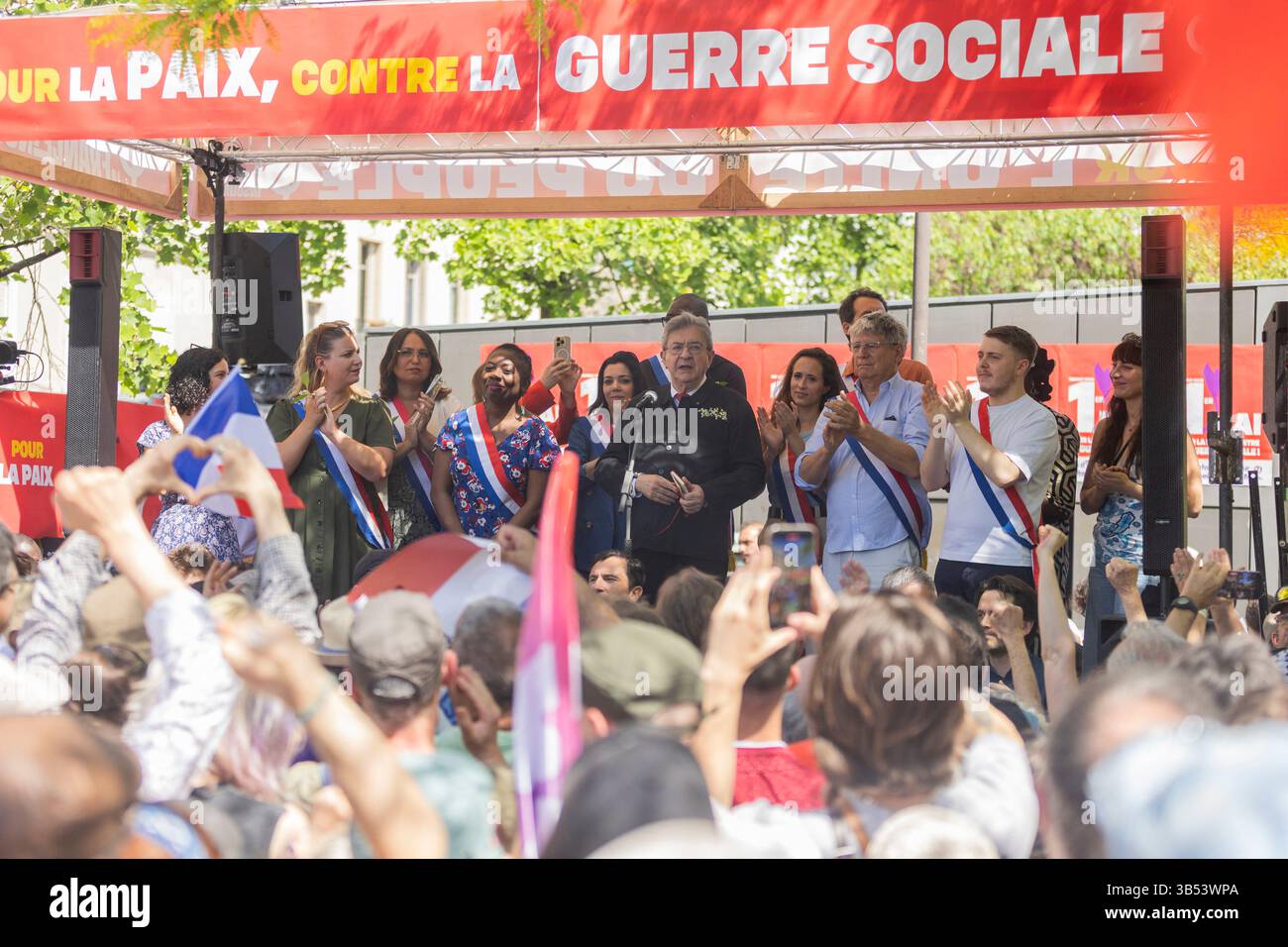 Paris, France. 01st May, 2025. Jean Luc Melenchon, creator of France ...