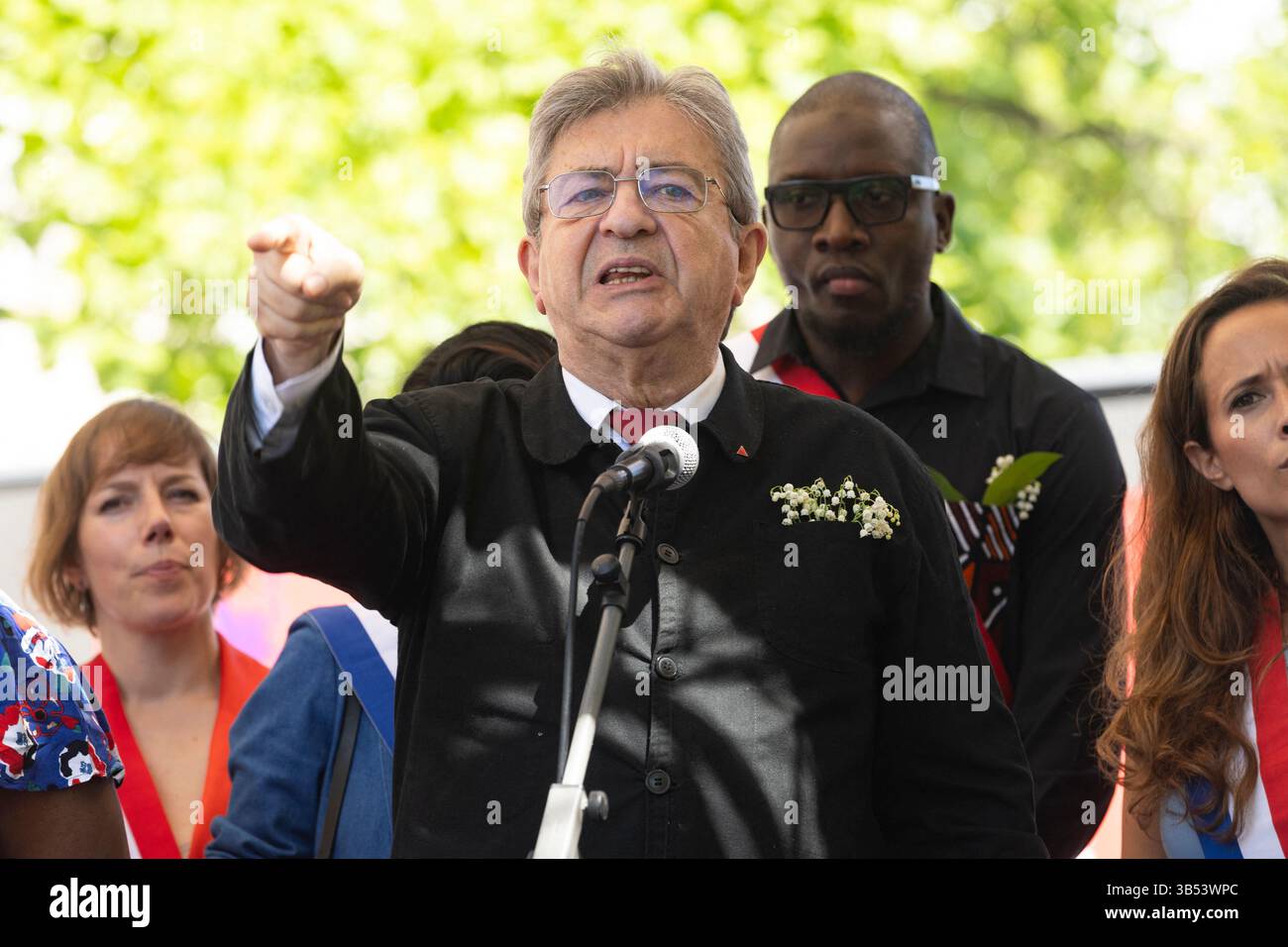 Paris, France. 01st May, 2025. Jean Luc Melenchon, creator of France ...