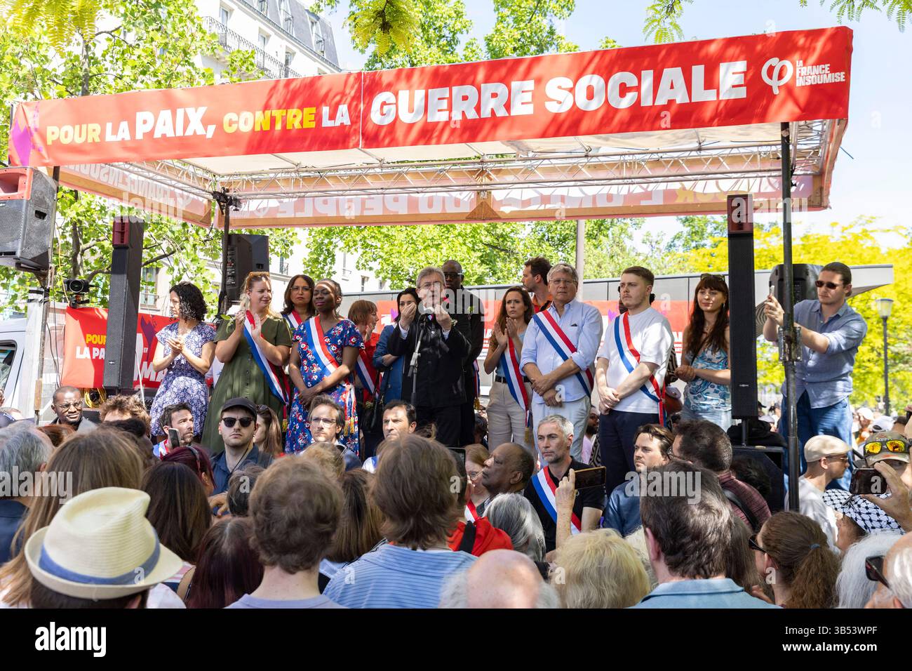 Paris, France. 01st May, 2025. Jean Luc Melenchon, creator of France ...