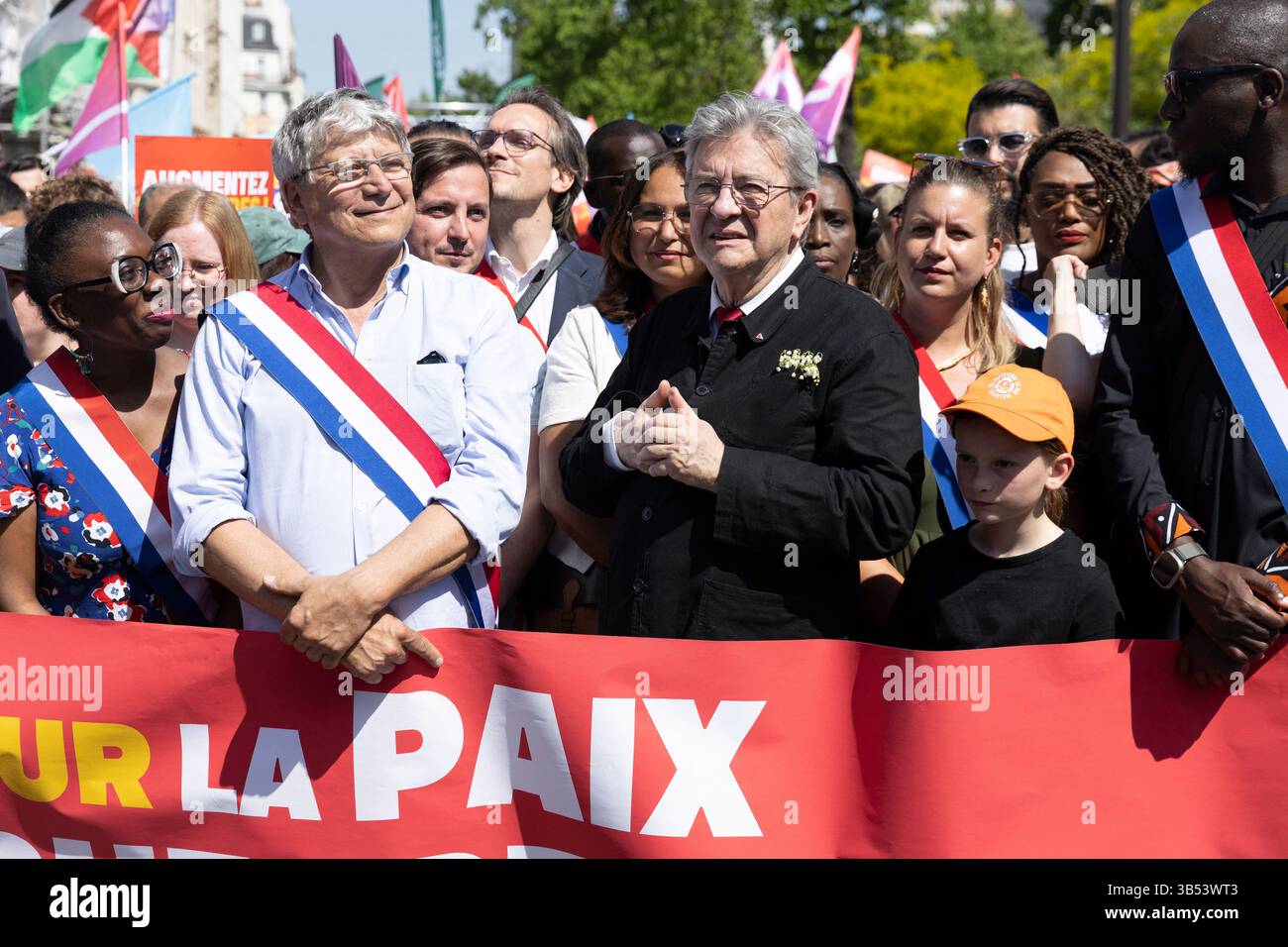 Paris, France. 01st May, 2025. LFI MP Eric Coquerel and Jean Luc ...