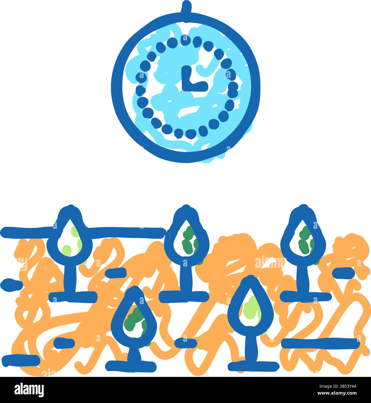 growth time plant icon doodle illustration Stock Vector Image & Art - Alamy