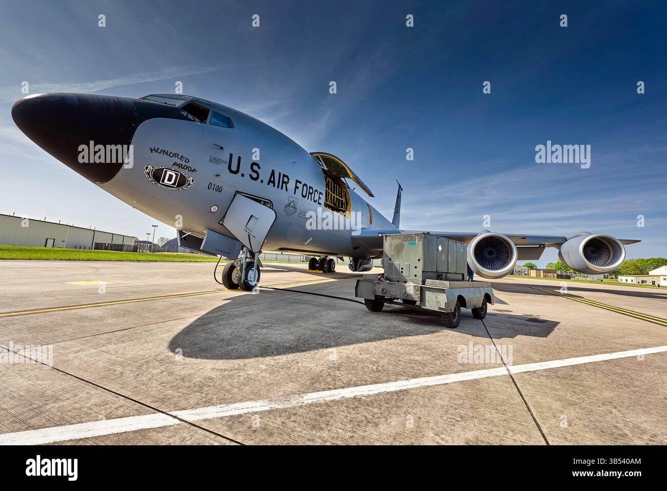 Boeing KC-135 Stratotanker of the USAF. The 100th Air Refuelling Group ...