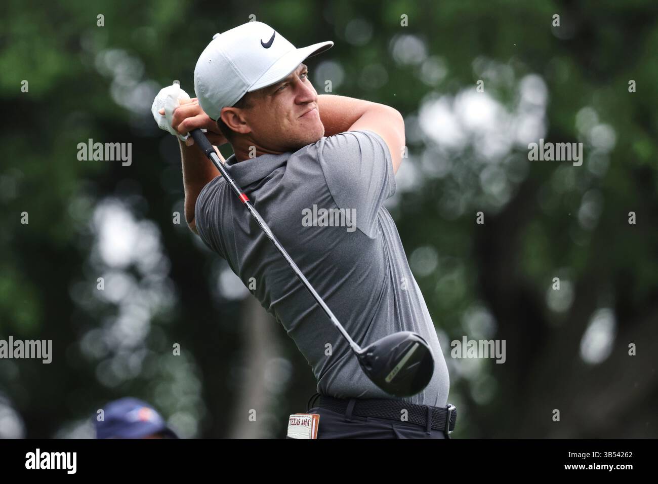Cameron Champ hits off the ninth tee during the first round of the CJ ...