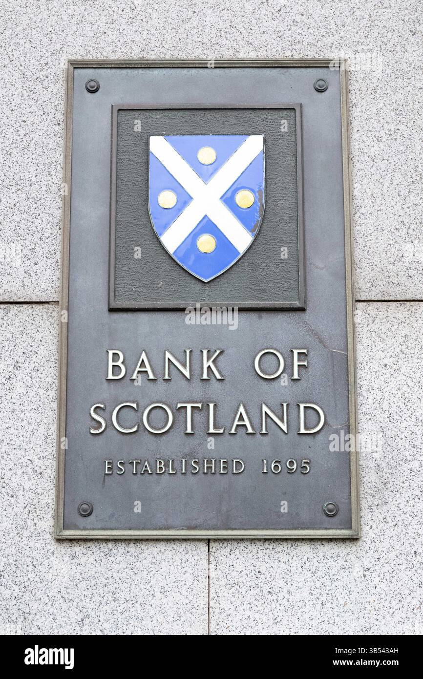 A shop sign of Bank of Scotland, on May 02, 2025 in St Andrews ...