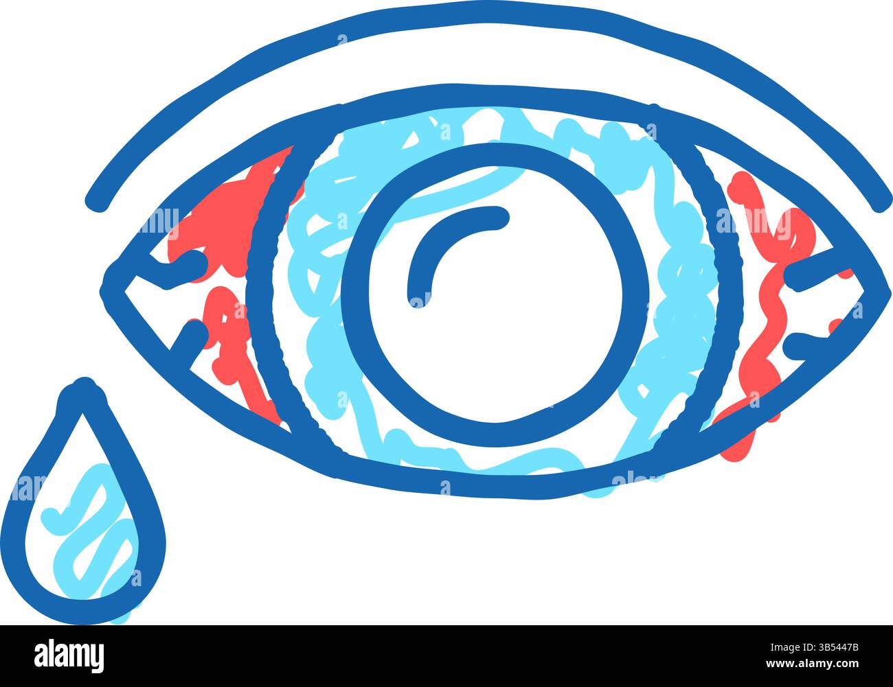 eye flowing tears icon doodle illustration Stock Vector Image & Art - Alamy