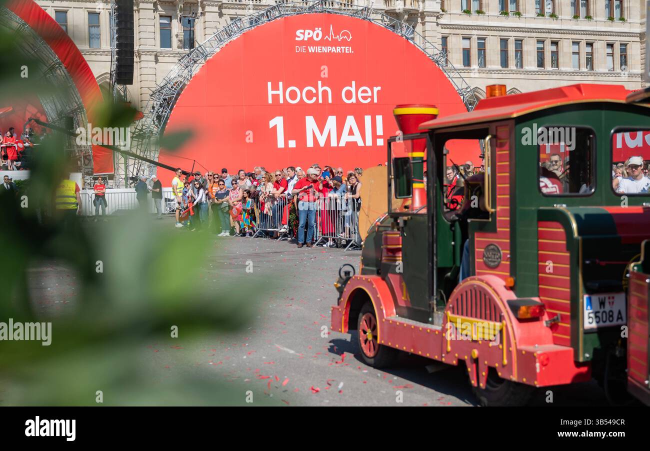 20250501 1. Mai-Kundgebung der SPOe Wien WIEN, OESTERREICH - 01. MAI ...