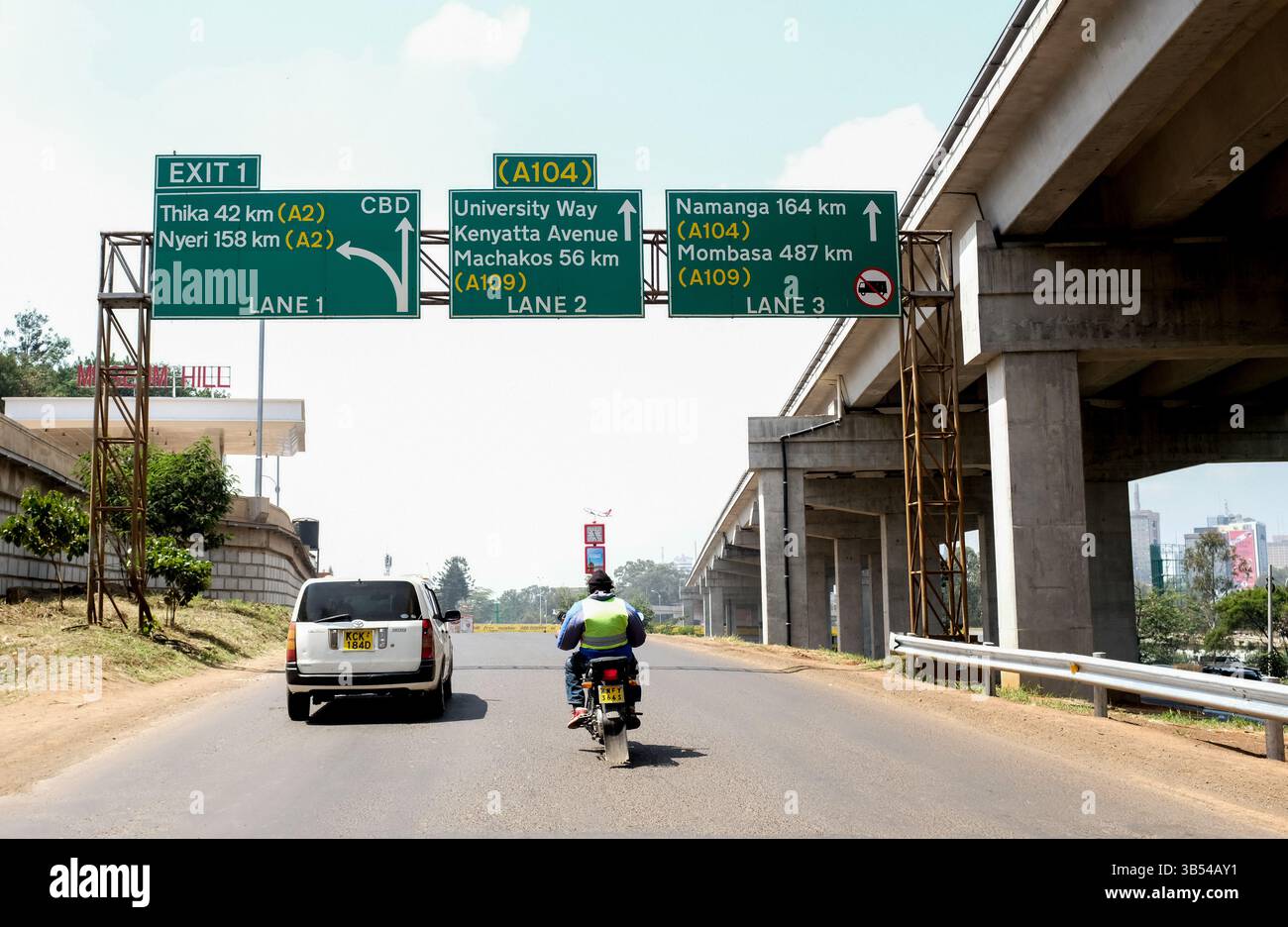 May 14, 2022, NAIROBI, KENYA: Motorists drive past the new Nairobi ...