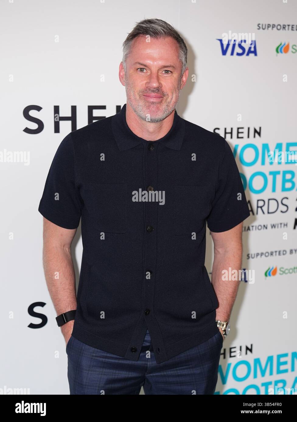 Jamie Carragher arrives for the Shein Women's Football Awards 2025 at ...
