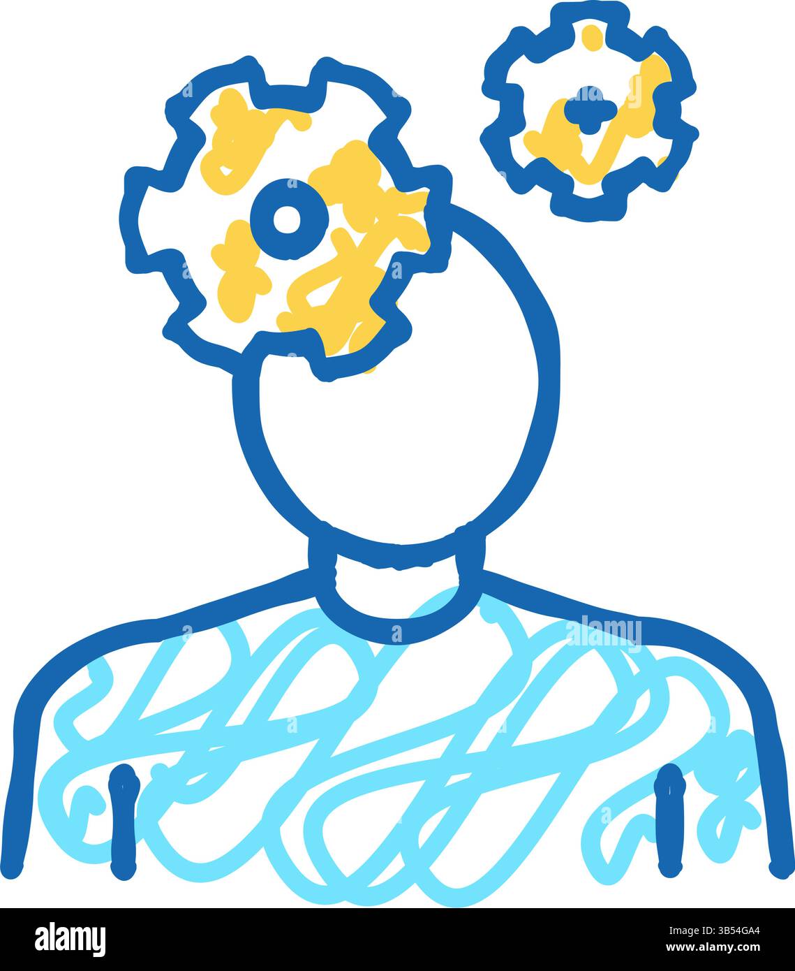 autism psychological disease icon doodle illustration Stock Vector ...