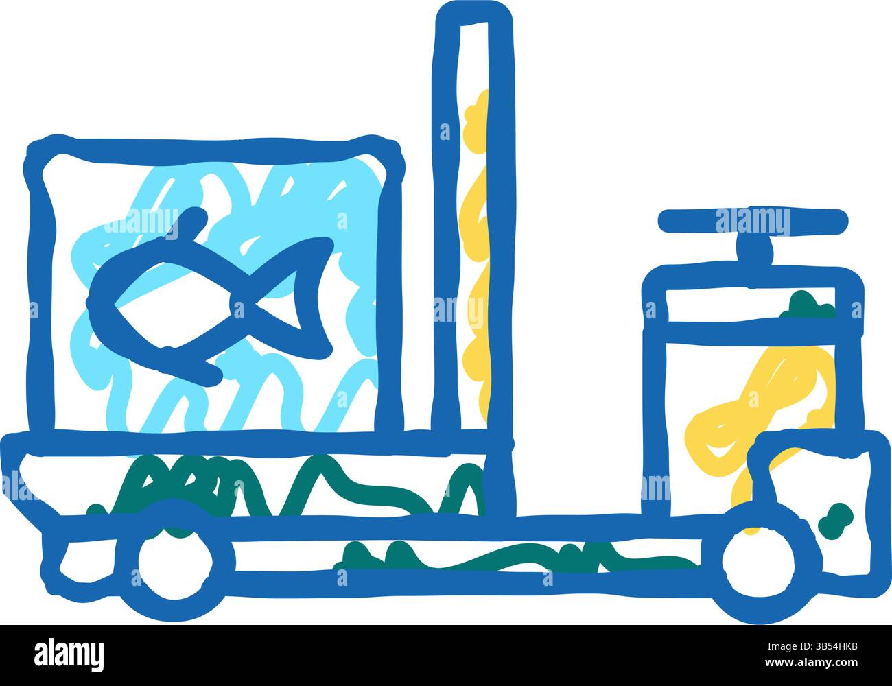 tuna transportation icon doodle illustration Stock Vector Image & Art ...