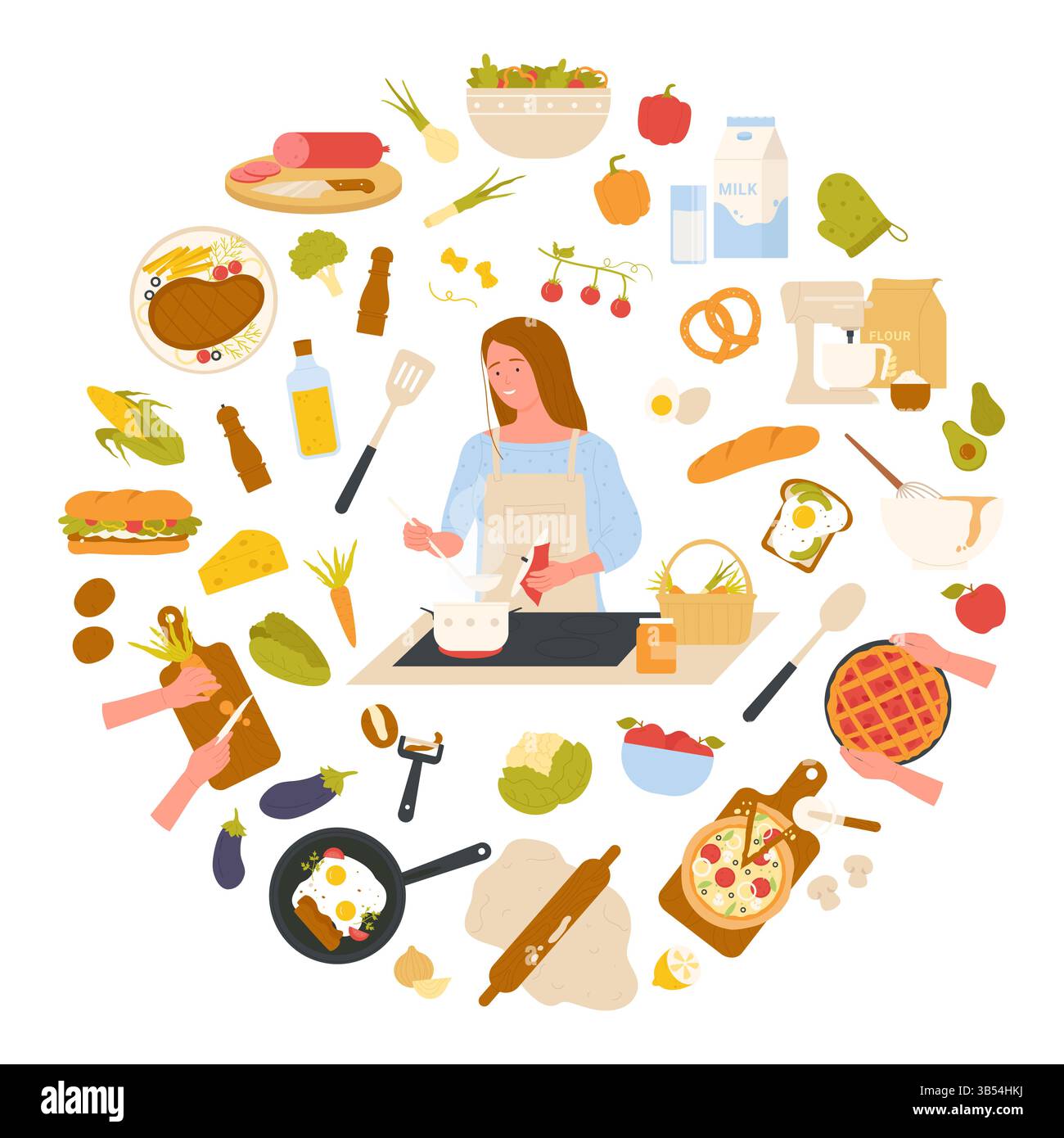 Chef in lively kitchen Cut Out Stock Images & Pictures - Alamy