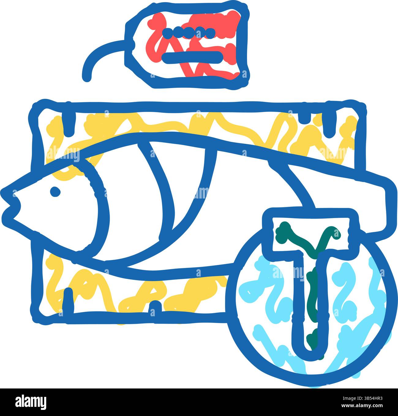 tuna fish auction rate icon doodle illustration Stock Vector Image ...