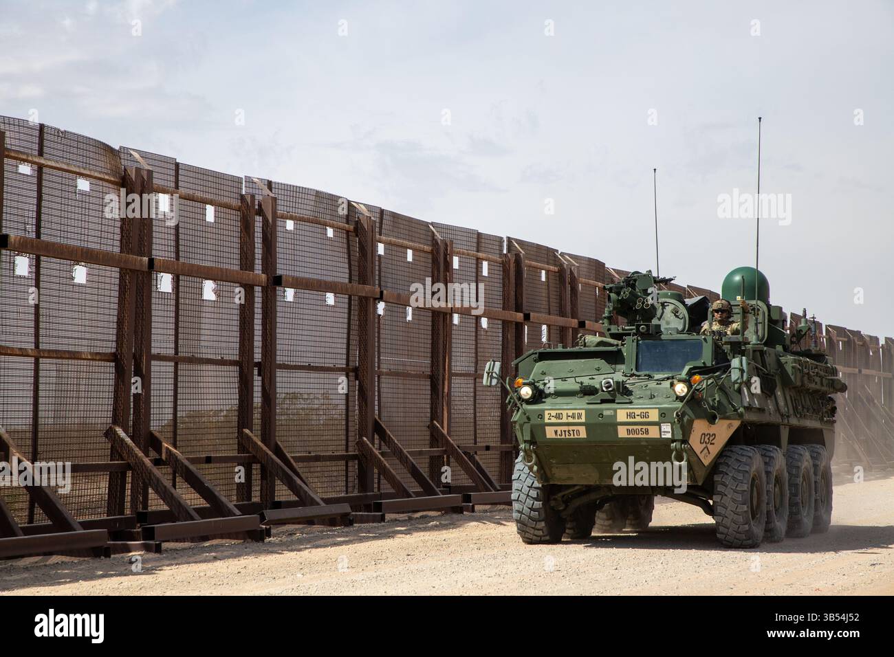 A U.S. Army Stryker armored vehicle assigned to the 1st Battalion, 41st ...