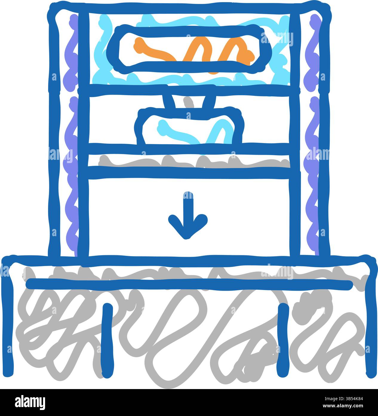 pressing machine icon doodle illustration Stock Vector Image & Art - Alamy