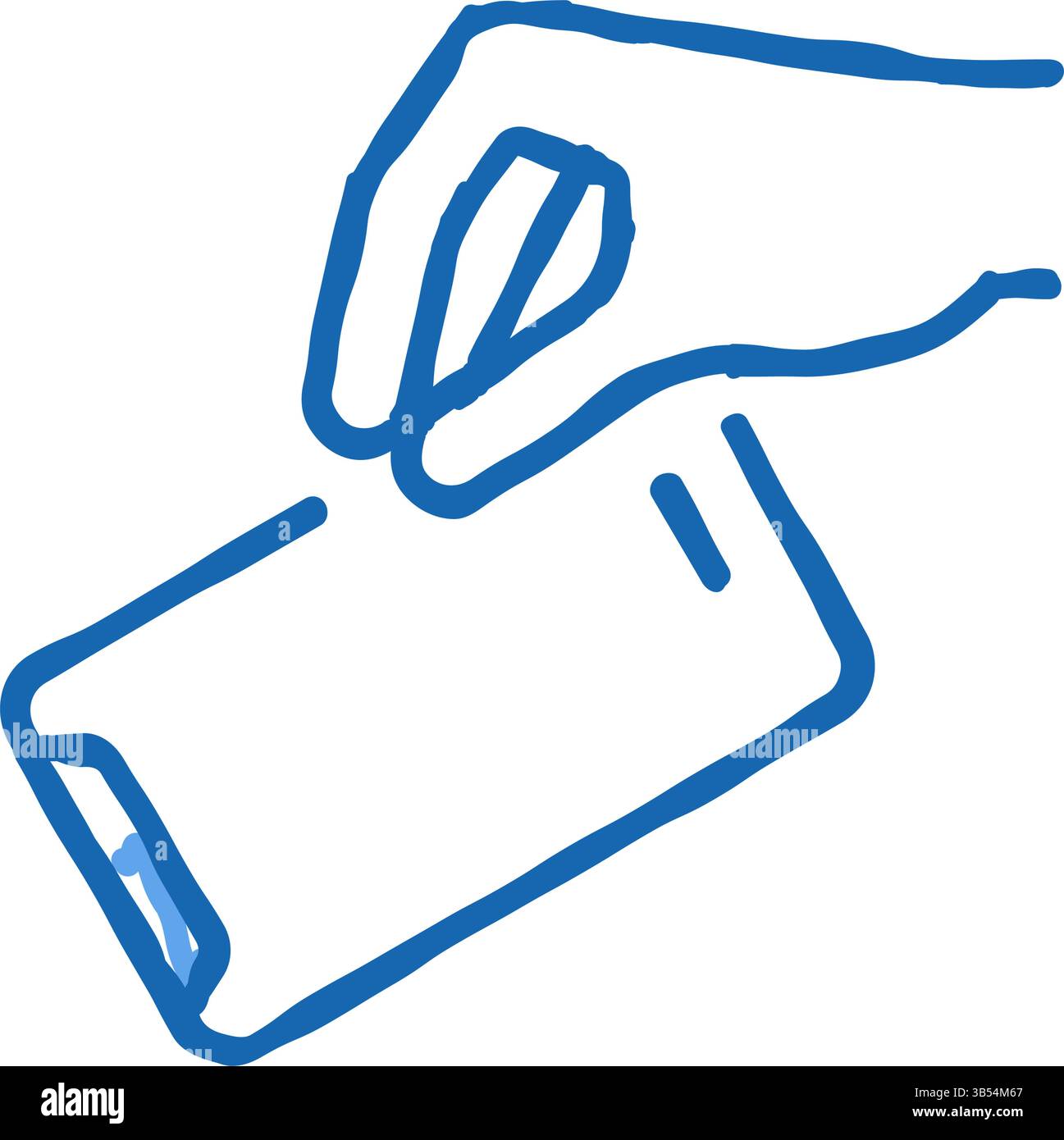 hand throw out mobile phone icon doodle illustration Stock Vector Image ...