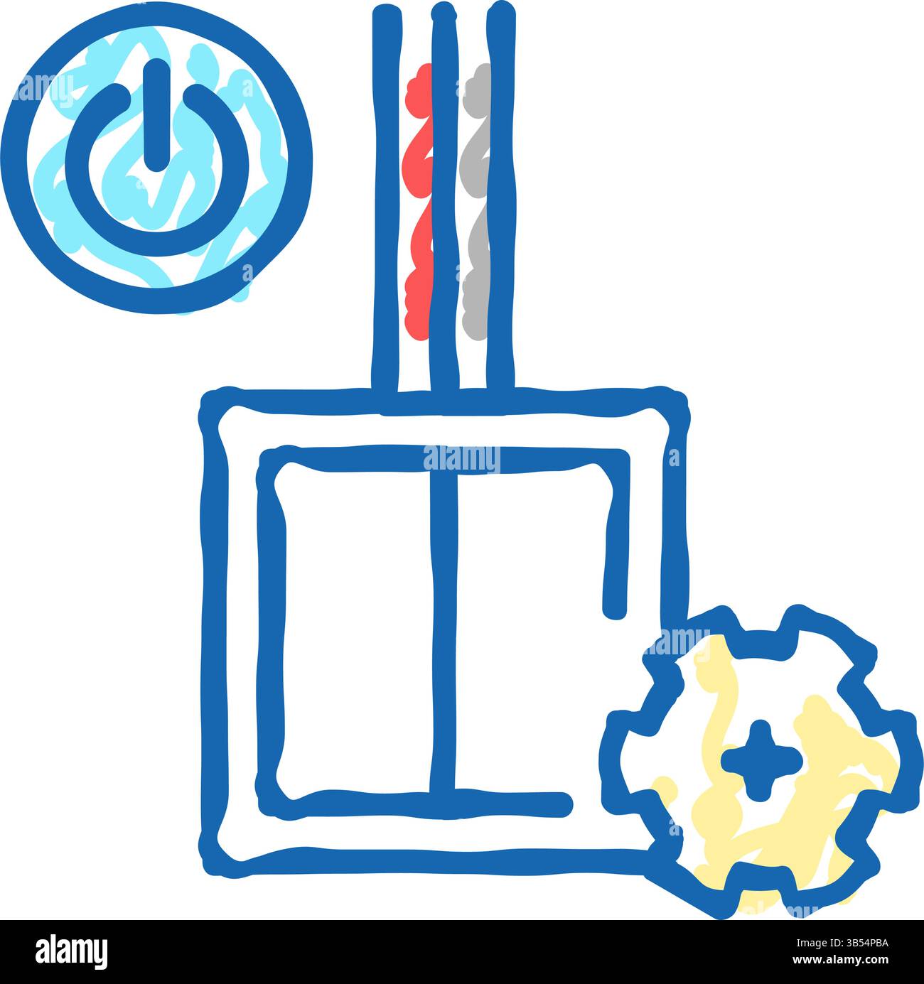 switch installation icon doodle illustration Stock Vector Image & Art ...