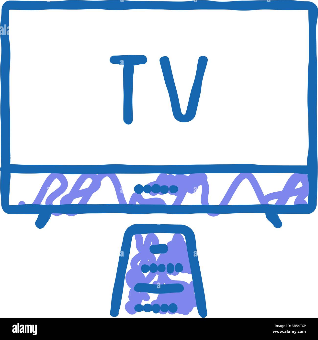watching tv icon doodle illustration Stock Vector Image & Art - Alamy