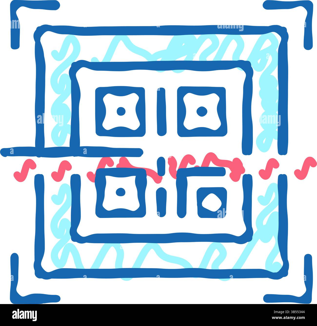 scanning qr code color icon vector isolated illustration Stock Vector ...