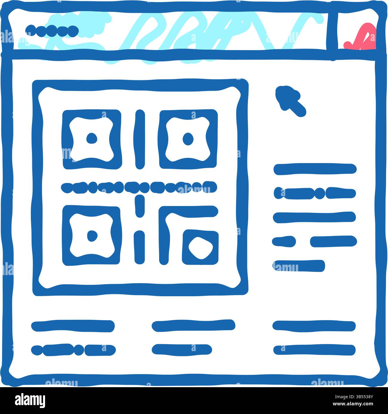 online qr code color icon vector isolated illustration Stock Vector ...