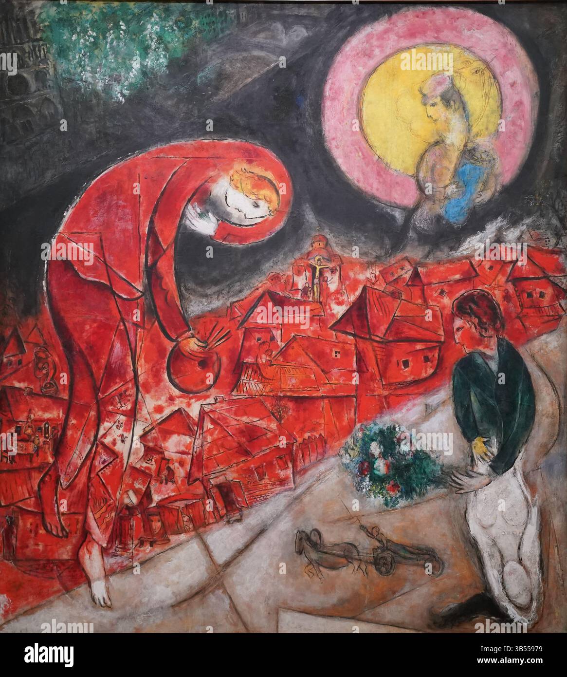 Marc Chagall, Les toits rouges, 1953 - The Centre Pompidou in Paris ...