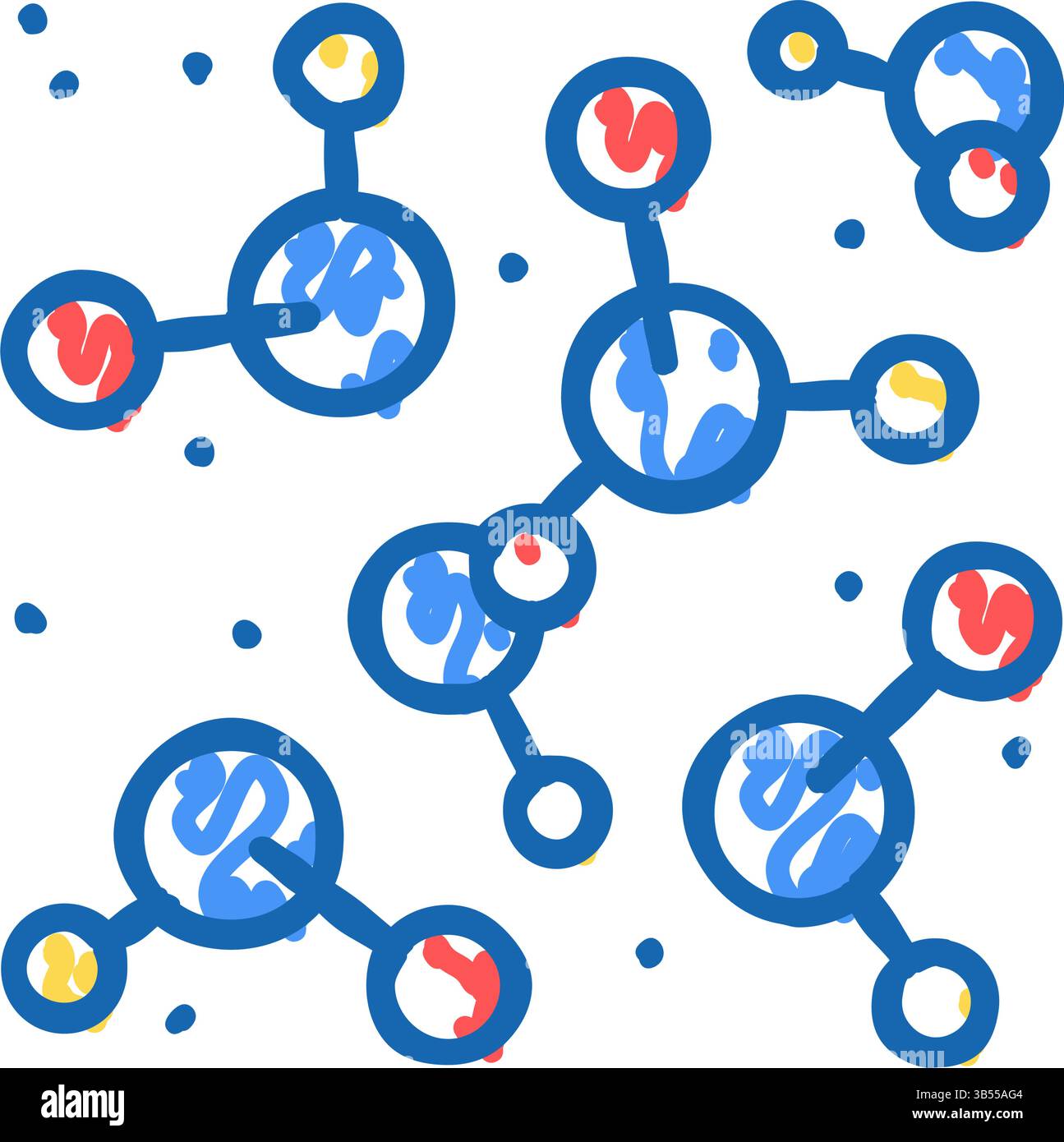 chemical molecule color icon vector isolated illustration Stock Vector ...