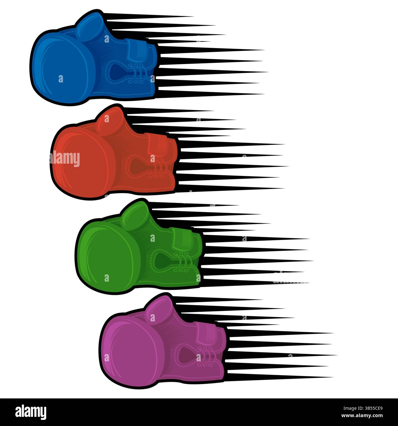 Vector Boxing Icon set with colored gloves. Award Icon. Placement in a ...