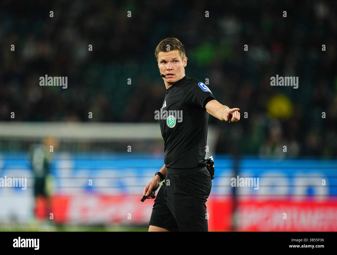 Volkswagen Arena, Wolfsburg, Germany. 11th Apr, 2025. Florian Exner ...
