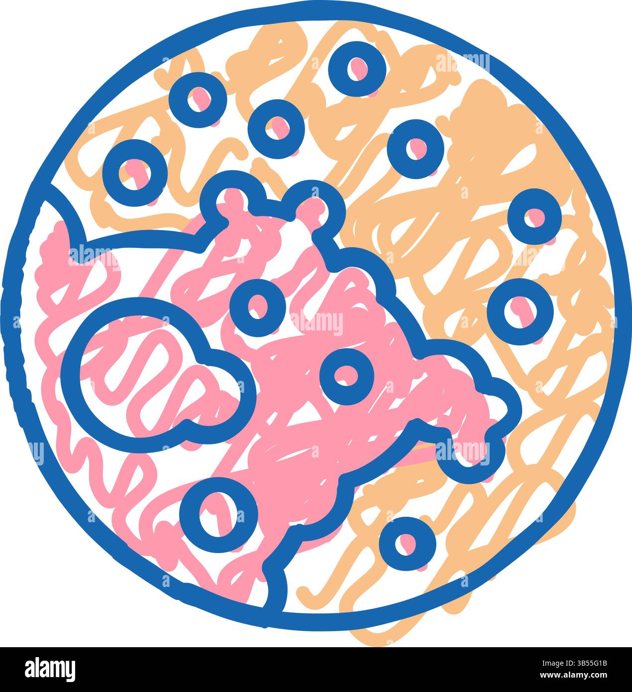 atopic dermatitis skin disease icon doodle illustration Stock Vector ...