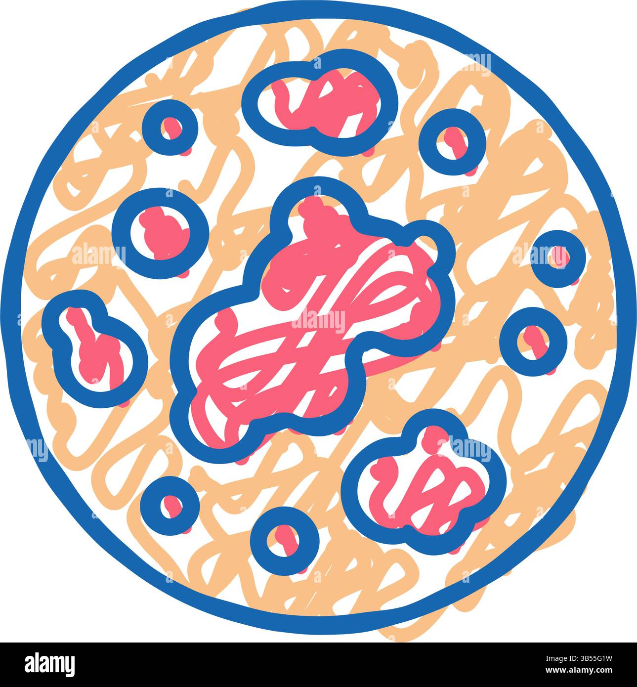 urticaria skin disease icon doodle illustration Stock Vector Image ...