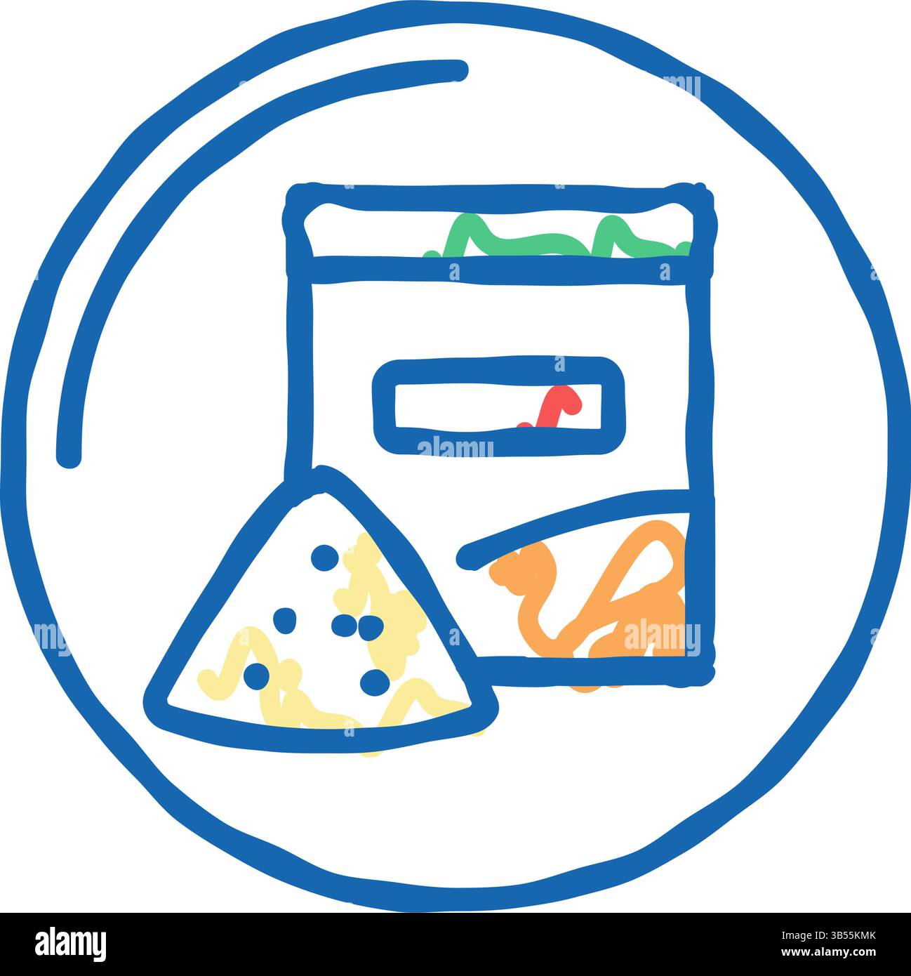 snacks department store icon doodle illustration Stock Vector Image ...