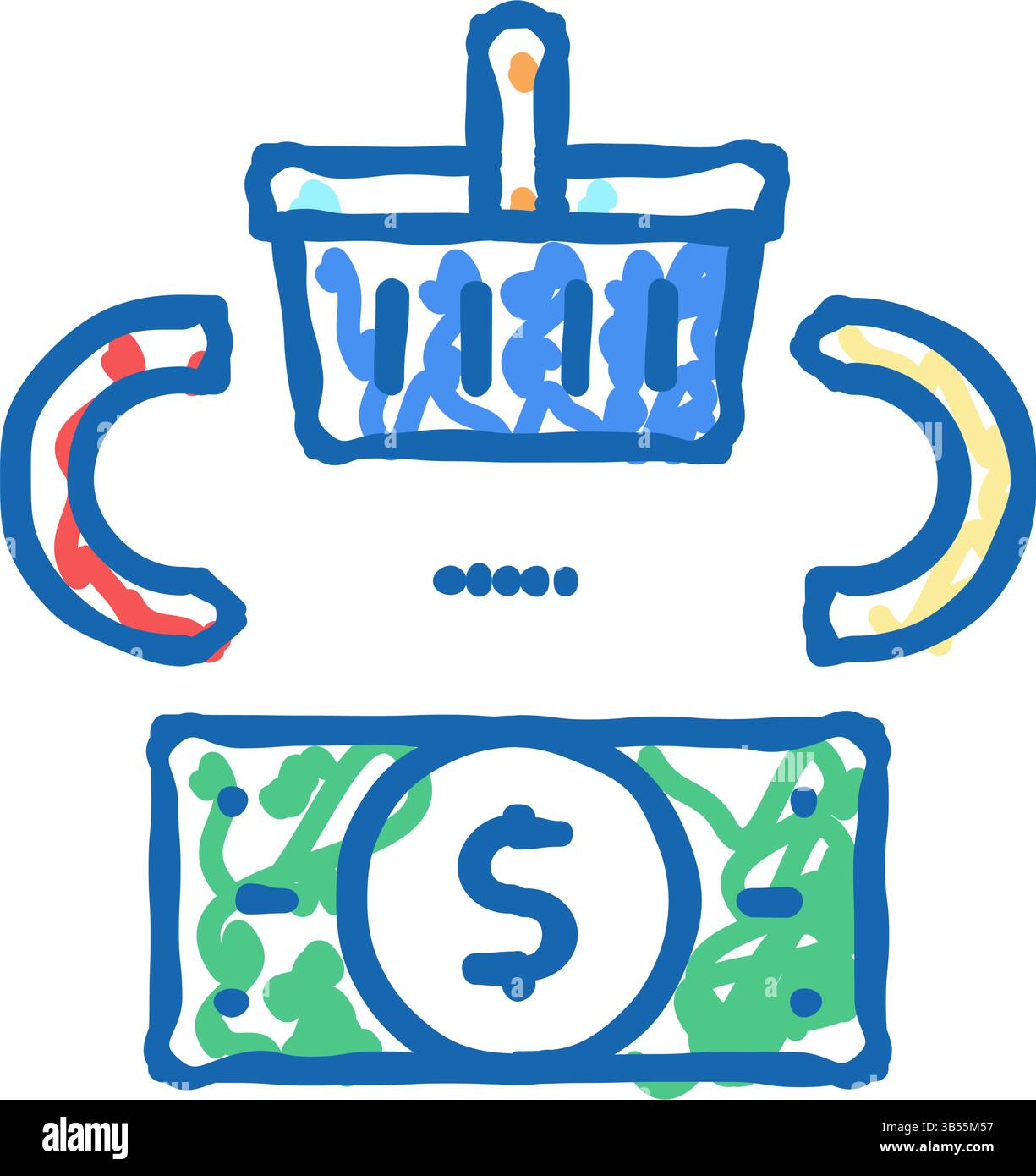 purchase products color icon vector flat illustration Stock Vector ...