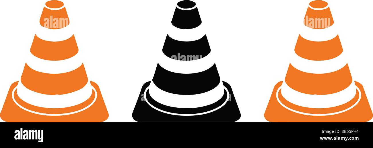 Traffic Cone Arrangement Road Safety and Construction Markers - Urban ...
