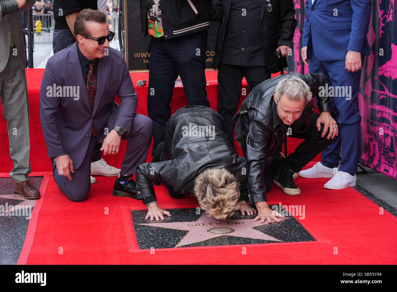 Tre Cool, from left, Billie Joe Armstrong, and Mike Dirnt of Green Day ...