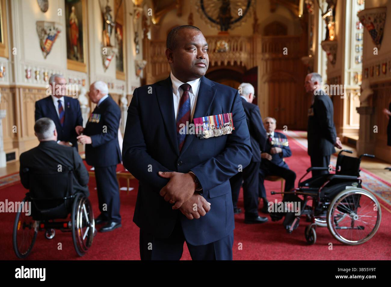 Johnson Beharry during a reception for the Victoria Cross and George ...
