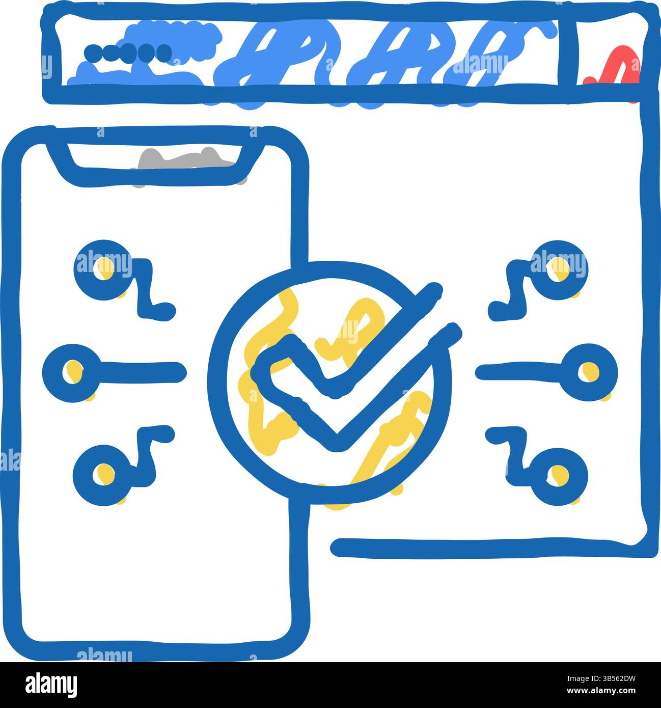 two step authentication icon doodle illustration Stock Vector Image ...