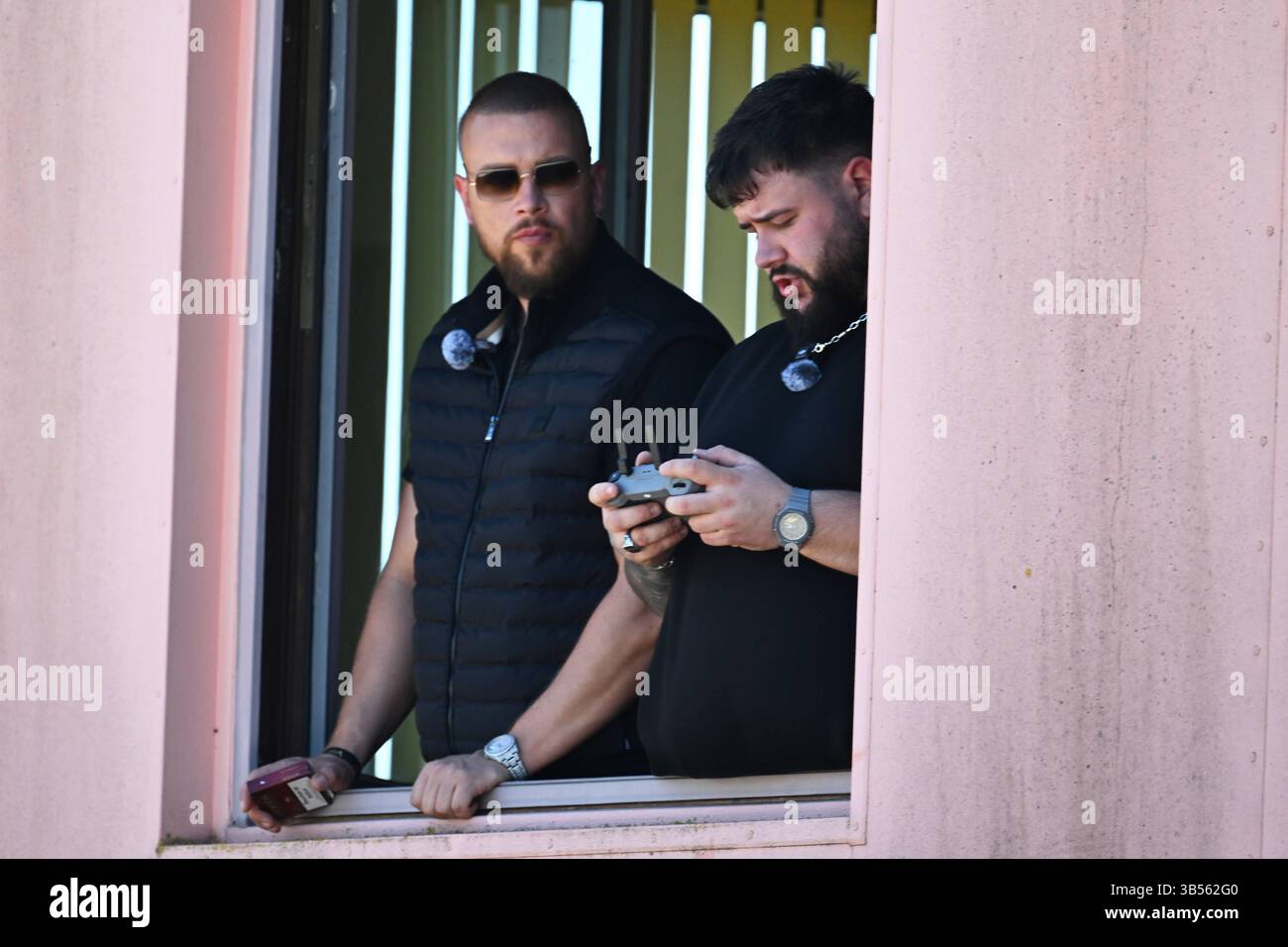 01.05.2025, xsvx, Fussball Tag der Legenden, Wiesbaden v.l. Rapper ...