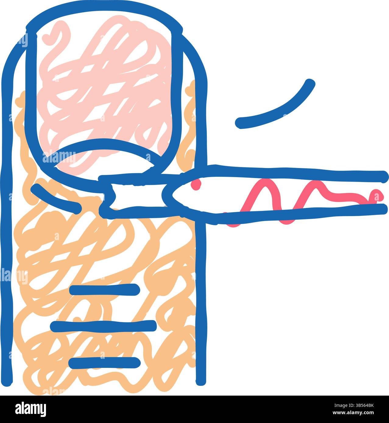 Cutting scissors sketch hand Cut Out Stock Images & Pictures - Alamy