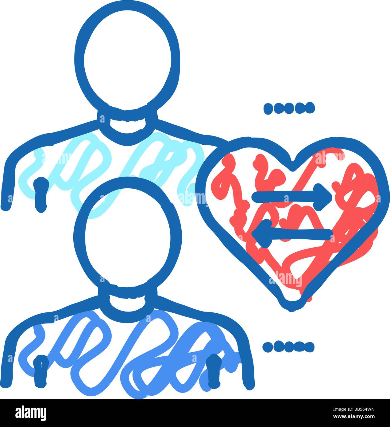 donor and disease patient icon doodle illustration Stock Vector Image ...