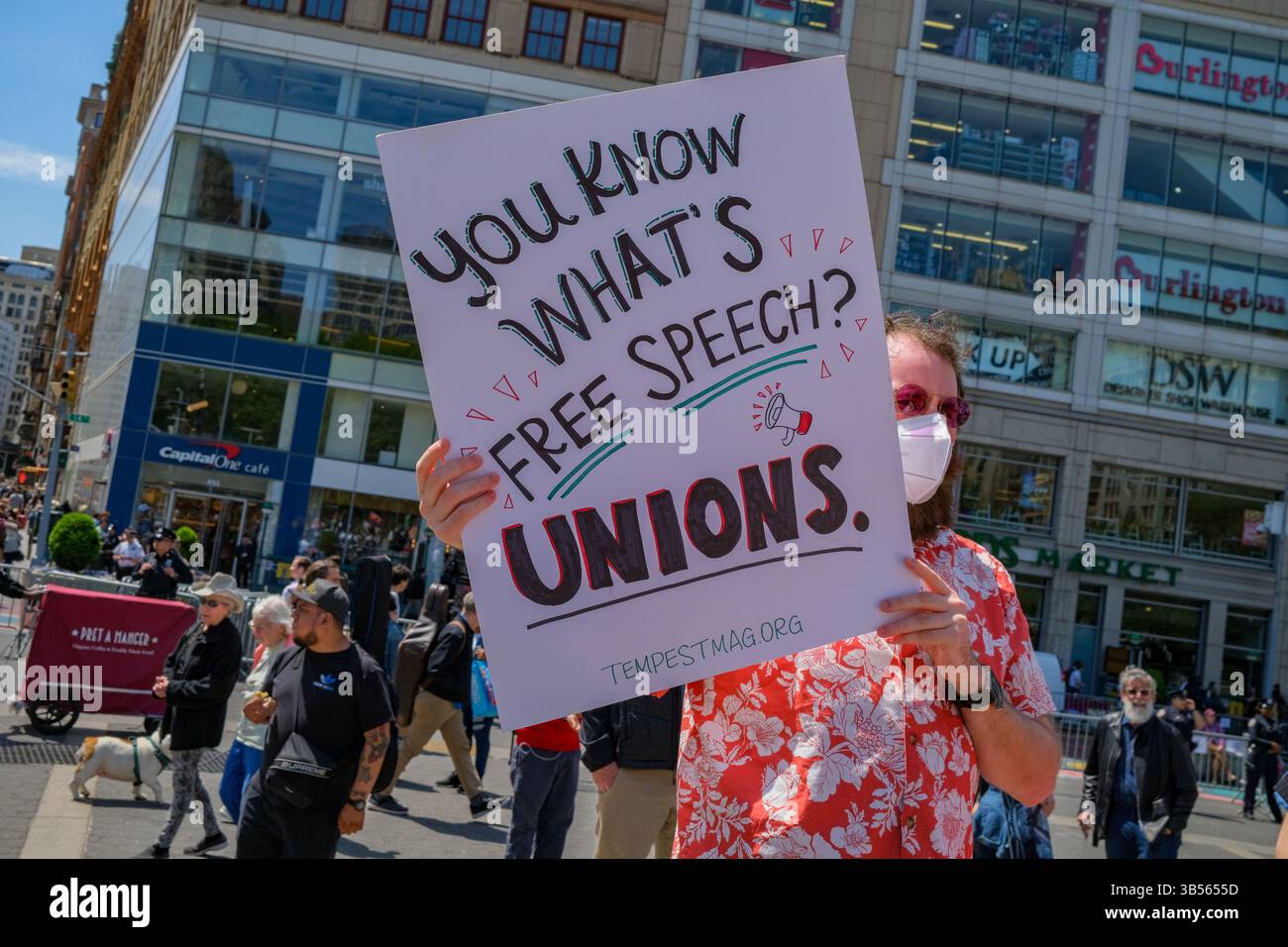 New York, New York, USA. 1st May, 2025. May Day rally. Workers and ...