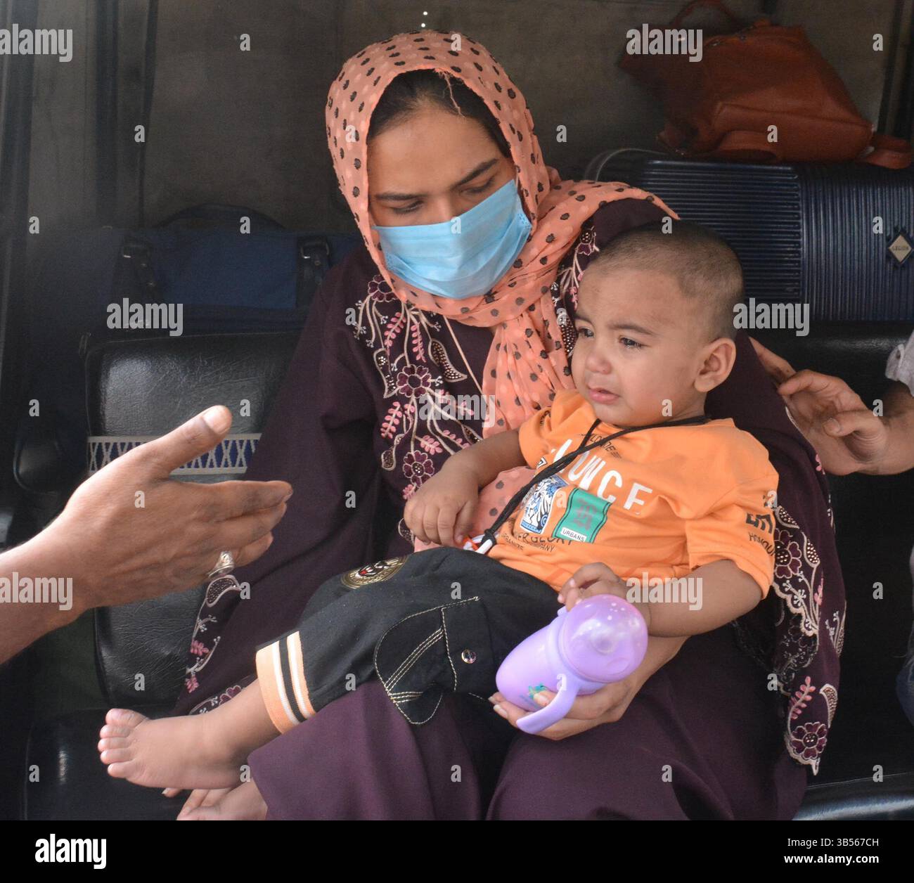 AMRITSAR, INDIA - MAY 1: Before crossing over the border at Attari ...